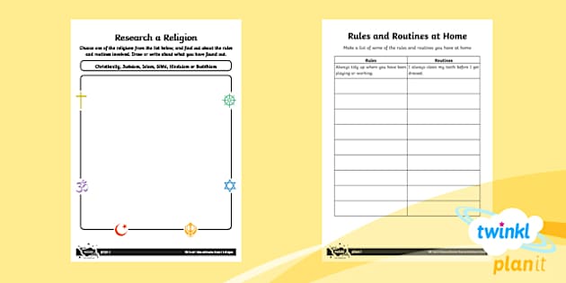 RE: Rules and Routines Year 2 Home Learning Tasks - Twinkl