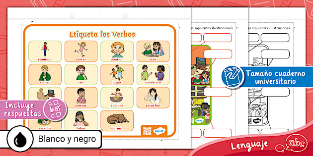 Hoja | Trabajo | Etiqueta | Verbos | (Hecho por educadores)