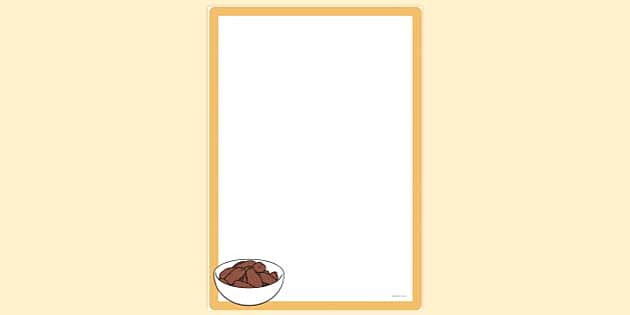 Simple Blank Bowl of Dates Page Border | Twinkl - Twinkl