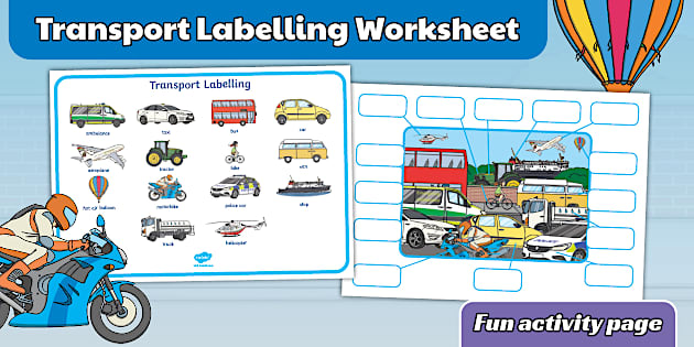 Transport Labelling Worksheet