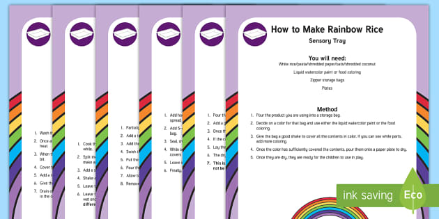 Rainbow Rice Sensory Activity | Rainbows | Twinkl USA