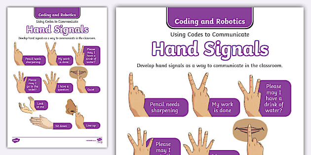 Robotics and Coding Hand Signals Poster (teacher made) Robotics and Coding Hand Signals Poster (teacher made)