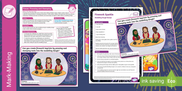 Firework Fine Motor Skills Mark-Making Activity Imprints