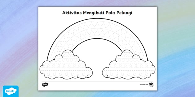 Aktivitas Mengikuti Pola Pelangi (professor feito) - Twinkl