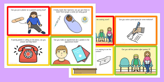 Challenge Cards Doctors' Surgery (teacher made) - Twinkl