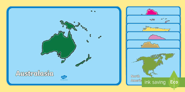 Continents Blank Maps (teacher made) - Twinkl