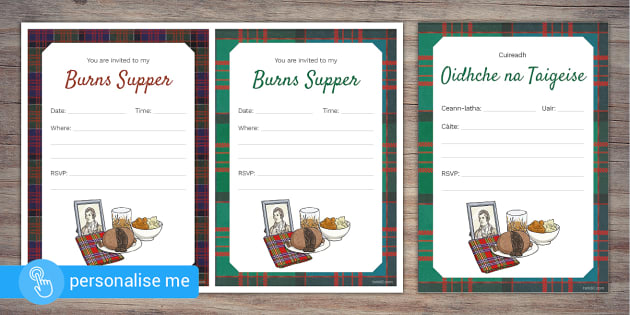 Editable Burns Night Party Invitations | Twinkl Party