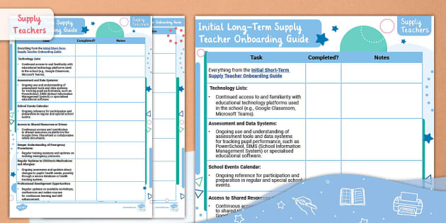Initial Long-Term Supply Teacher Onboarding Guide - Twinkl