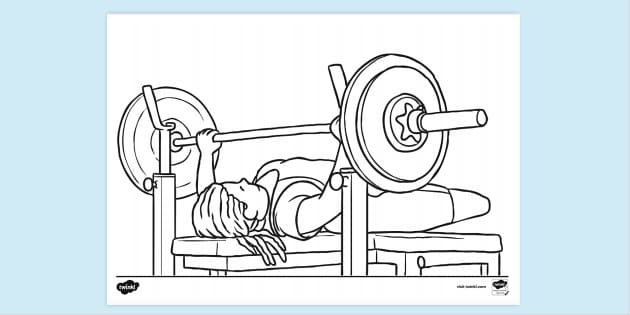 FREE! - Paralympic Power Lifting Colouring Sheet - Twinkl