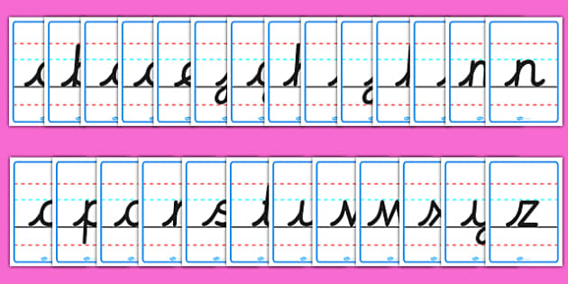 Cursive Display Posters Primary Resources teacher Made 