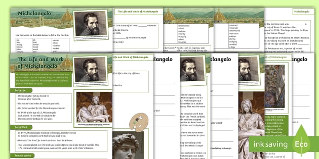 Michelangelo Resource Pack | Twinkl (teacher made) - Twinkl