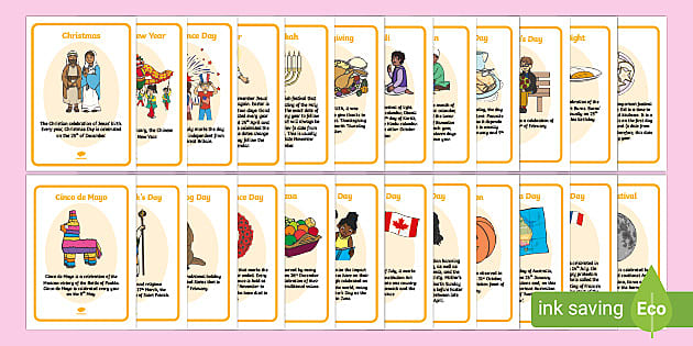 👉 Festivals and Celebrations Display Posters