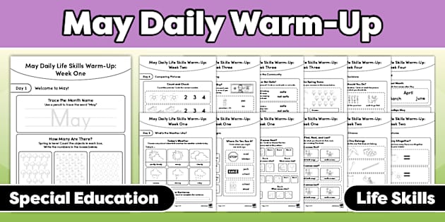 May Daily Life Skills Warm-Up Activities | Morning Work