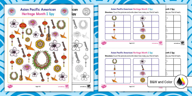 Asian Pacific American Heritage Month I Spy Activity