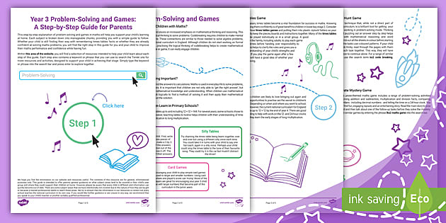  Year 3 Problem Solving And Games A Step by Step Guide