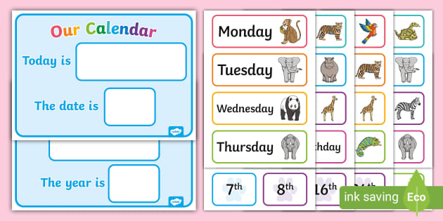 FREE! - Our Calendar Animal Themed (teacher made)