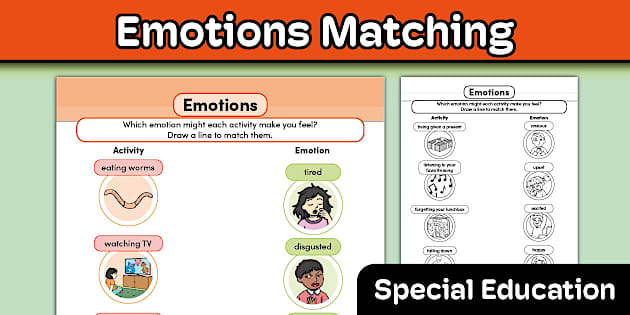 Identifying Emotions Worksheets for Special Education | SEL
