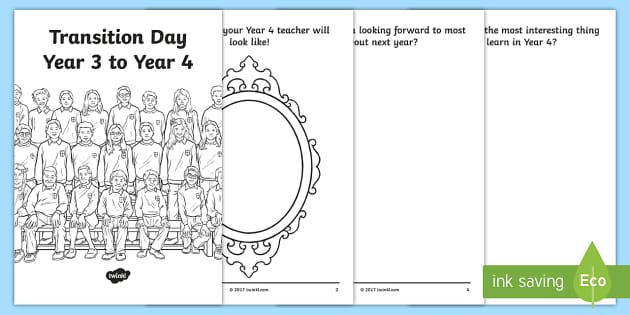 Transition Day Year 3 to 4 Booklet - Moving Class - Twinkl
