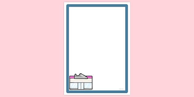 Simple Blank Shoe Shop Map Icon Page Border | Page Borders