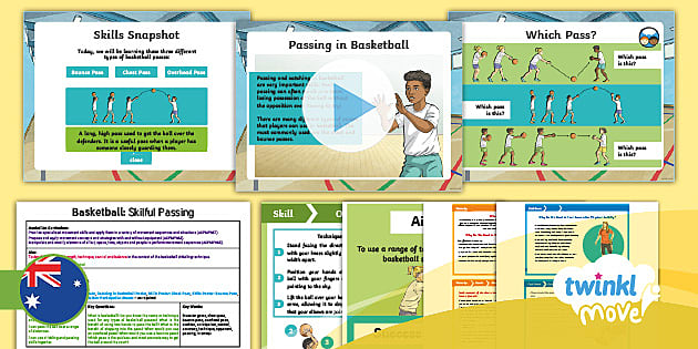 Move PE Year 5 Basketball Lesson 2: Skilful Passing Lesson Pack