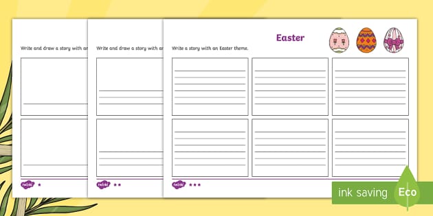 Easter Story Differentiated Writing Frames - Twinkl
