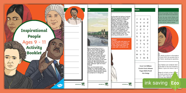 Inspirational People Themed Activity Booklet (Ages 9 - 11)