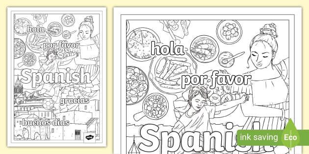 👉 Spanish Unit Page Colouring (teacher made) - Twinkl
