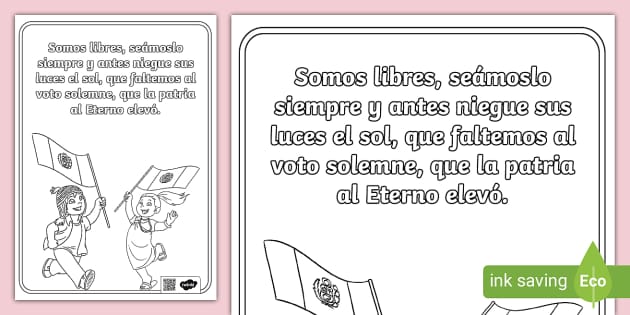 Himno Nacional de Perú para colorear | Twinkl Perú