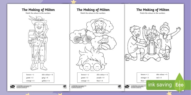 The Making of Milton Color by Number (Teacher-Made) - Twinkl