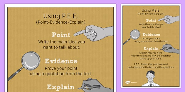 Using Point Evidence Explain Poster teacher Made 