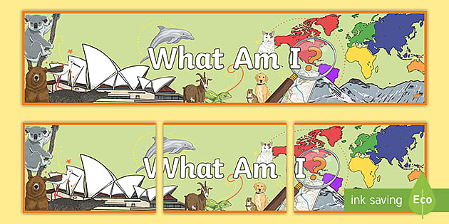 * NEW * What Am I? Year 3 IU Display Banner
