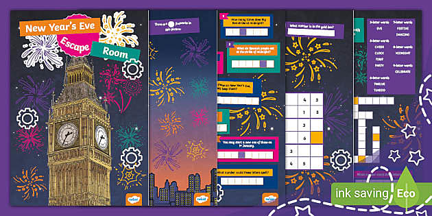 New Years Eve Escape Room Game öğretmen Yaptı Twinkl