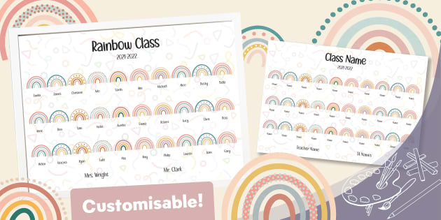 Muted Rainbow Teacher Class End of Year Thank You Gift
