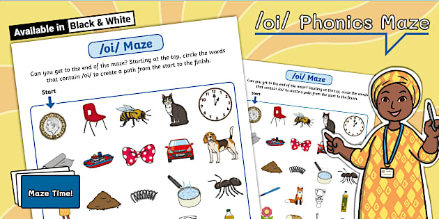 /oi/ Phonics Maze - Twinkl - KS1