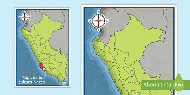 Mapa de la cultura Nazca imprimible | Twinkl Perú - Twinkl