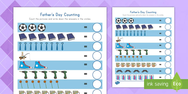 Father’s Day Counting Activity - Twinkl USA Resources