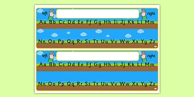 Ground, Grass and Sky Alphabet Strips (Hecho por educadores)