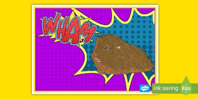Guinea Pig Pop Art Display Poster (teacher made) - Twinkl