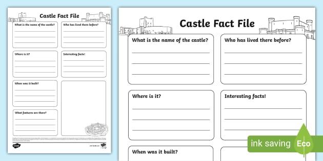 Castle Fact File Template,Castle Writing,castles ks1
