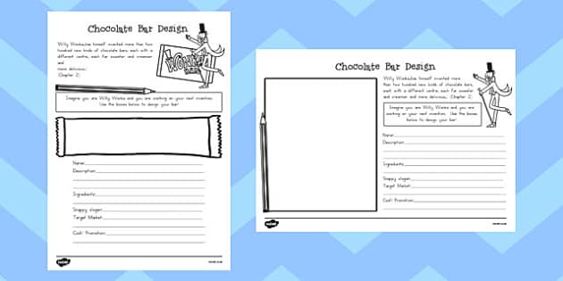 Chocolate Bar Design Task to Support Teaching on Charlie and the Chocolate
