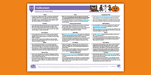 Early Years Halloween Activities for Activities for Ages 0-1