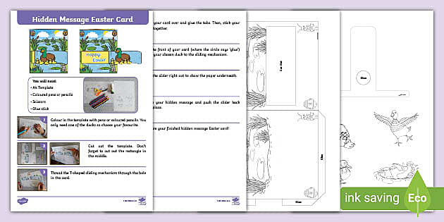 Slide and Lever - Craft - Easter Card (teacher made)