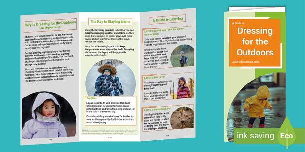Dressing for the Outdoors (Adult Information Leaflet) | CPD