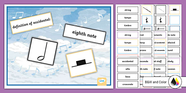 Tier 3 Vocabulary Anchor Chart: Music for 3rd-5th Grade