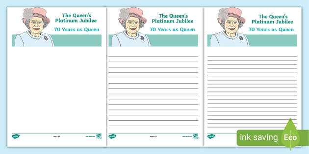 Jubilee Writing Template (teacher made)