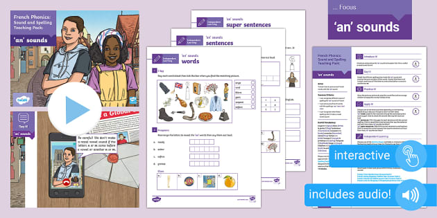👉 French Phonics: Sound and Spelling Pack: 'an' sounds