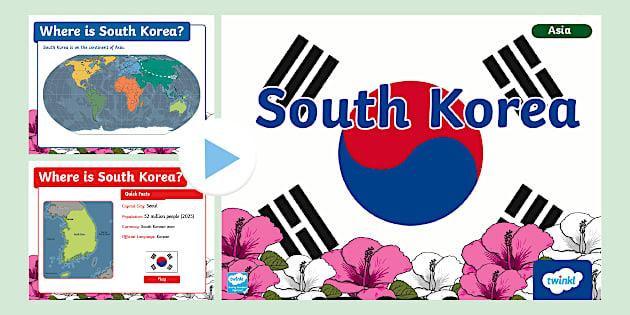 KS1 South Korea PowerPoint (teacher made) - Twinkl