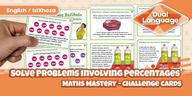 Grade 7 - Maths - Solve Problems Involving Percentages: Maths Mastery ...