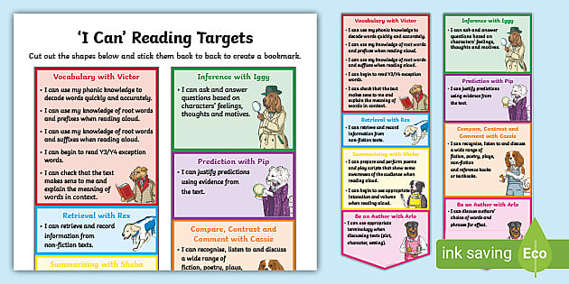 Year 3 'I Can' Reading Target Bookmark (Teacher-Made)