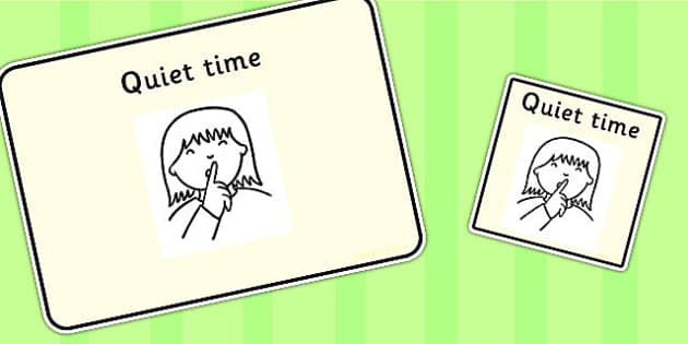 Quiet Time Visual Support Cards (teacher made)